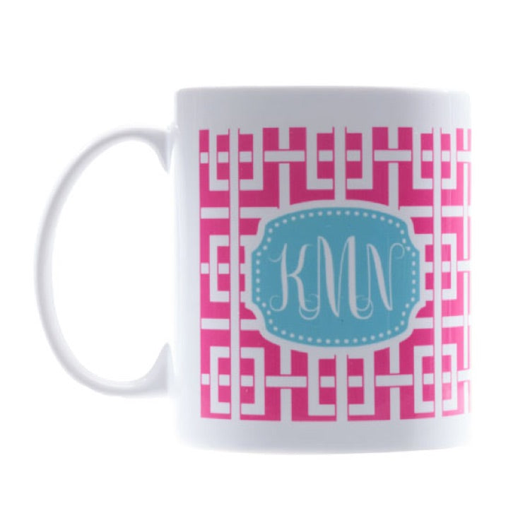 Monogram Bamboo Coffee Mug - Mad For Monograms