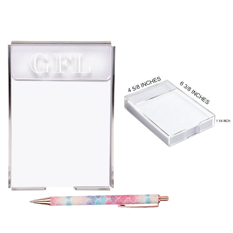 Monogrammed Acrylic Note Holder – Mad For Monograms