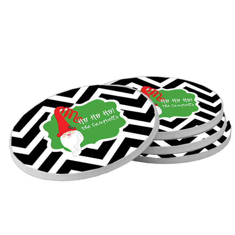 Personalized Santa Beverage Coasters | Mad For Monograms