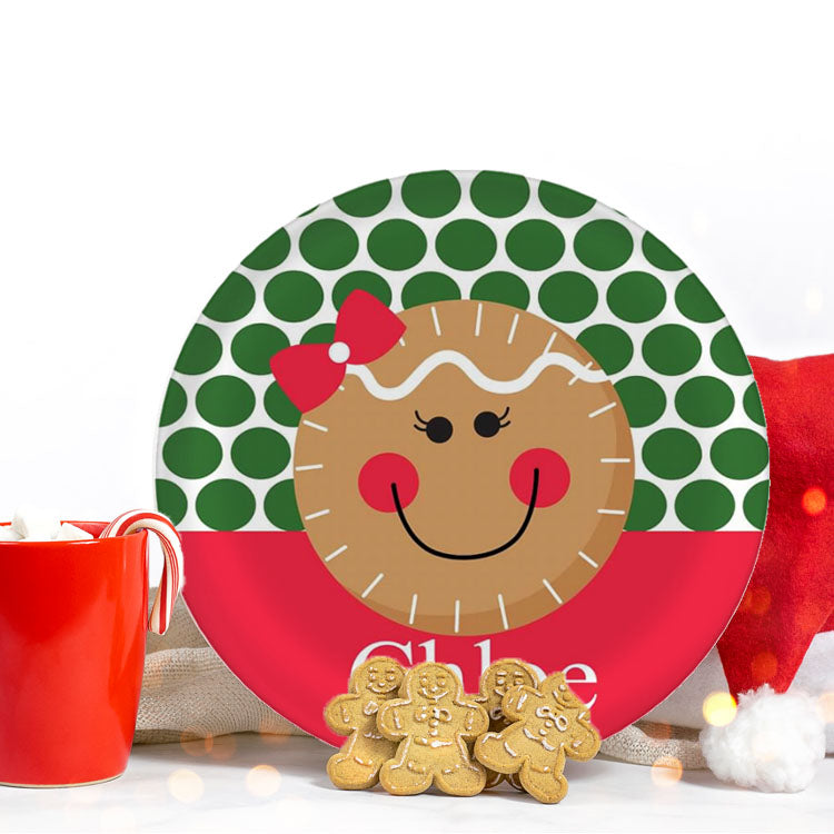 Personalized Christmas Gingerbread Face Plate – Mad For Monograms