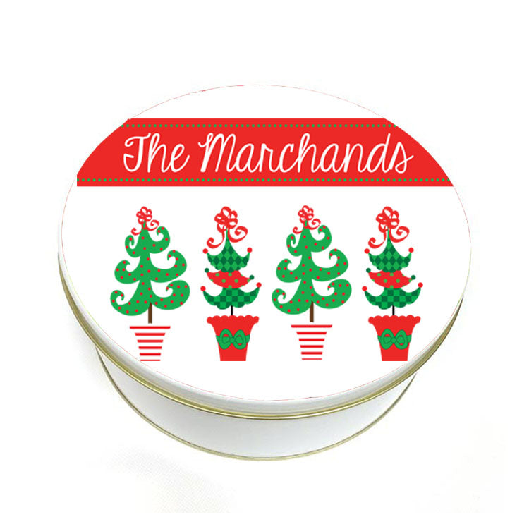 Personalized Christmas Tree Cookie Tin – Mad For Monograms