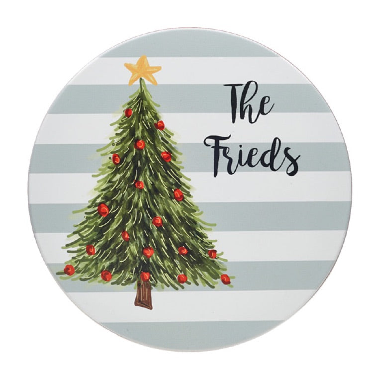 Personalized Christmas Tree Cookie Tin | Mad For Monograms